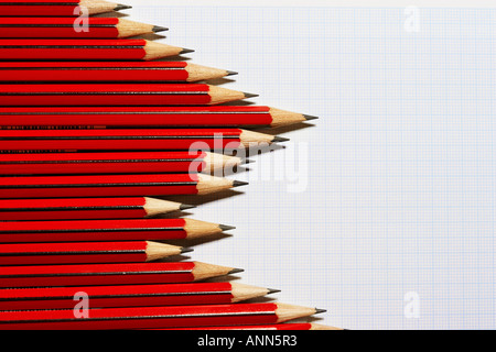 View from above pencils forming hash tag on wooden desk Stock Photo - Alamy