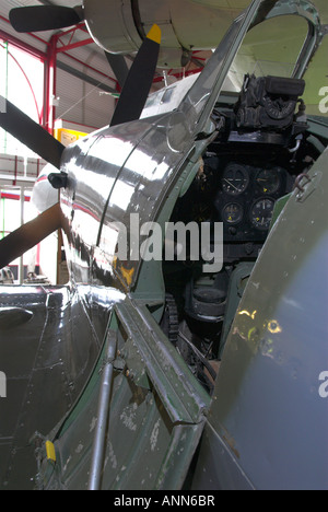 A classic view of the Supermarine Spitfire Mk 1X on display at Goodwood ...