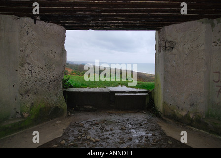 A German pillbox overlooking Omaha Beach (Dog Green sector) at ...
