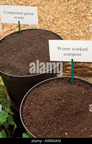 Types of organic gardening composts: Garden, Woodchip, Stable manure ...
