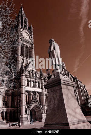 Albert Memorial and John Bright Statue, Manchester, Victorian period ...