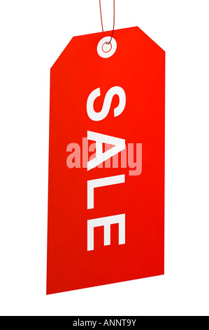Red sale label Stock Photo - Alamy