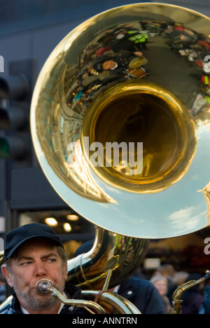Large Metal Brass Sousaphone Instrument Big Music Stock Photo - Alamy