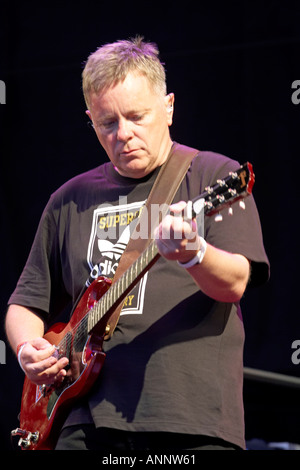 Bernard Sumner singer vocalist guitarist of New Order at Glastonbury ...