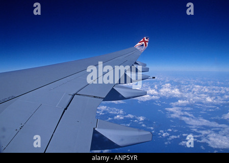 The window view from an Airbus A340-300 of Air France, departing Bogota ...