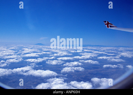 The window view from an Airbus A340-300 of Air France, departing Bogota ...