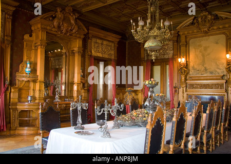 The formal dining hall inside the Chapultepec Castle in Mexico City ...