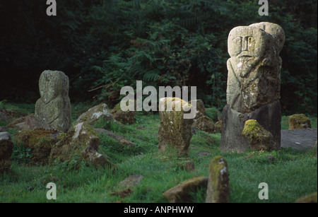 The Janus Stone, Boa Island Co Fermanagh, Ireland Stock Photo - Alamy