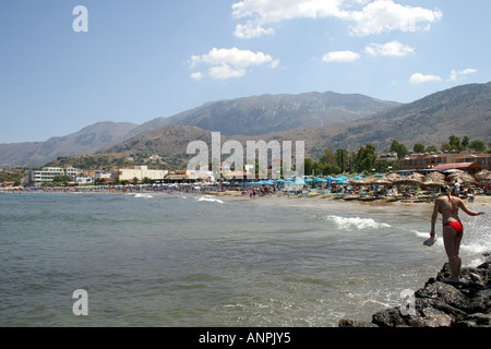 THE SMALL COASTAL RESORT OF GEORGIOUPOLIS. CRETE. GREEK ISLAND. EUROPE ...