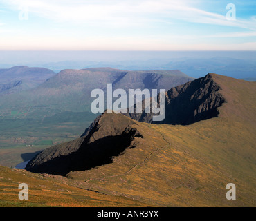 irelands second highest mountain range covered in cloud mist rain ...