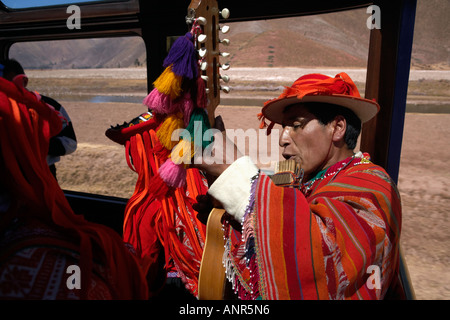 Entertainers on the train from Cuzco to Puno Peru Stock Photo - Alamy