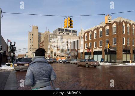Downtown Flint, Michigan USA Stock Photo - Alamy