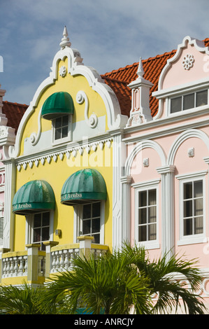 Old Dutch Colonial Building, Oranjestad, Aruba, Caribbean Stock Photo ...