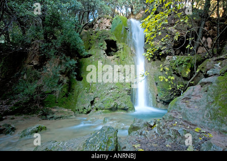 Es Freu waterfall. Orient. Mallorca Island. Spain Stock Photo - Alamy