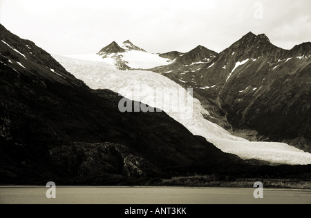 A glacier on the north shore of the Beagle Channel, Chile Stock Photo ...