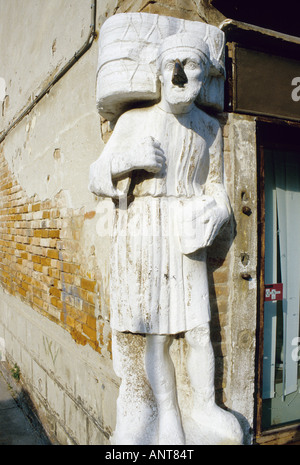 Italy Venice One of the statues known as Mori on the Campo dei Mori ...