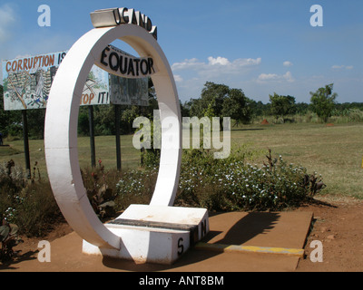 Equator crossing on Masaka Road, Uganda Stock Photo - Alamy
