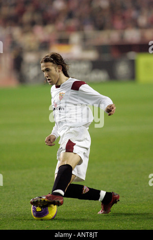 The young Sevilla FC left forward Diego Capel with the ball Stock Photo ...