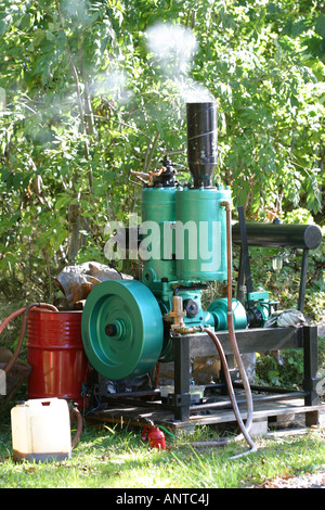 Old Steam Engine in the garden of house Box Stock Photo - Alamy