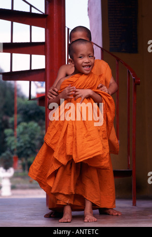 Thailand monk. Novice boy monks at a Thailand temple retreat. Thailand ...