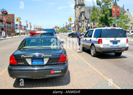 Detroit City Police Sqaud car Michigan MI Stock Photo - Alamy