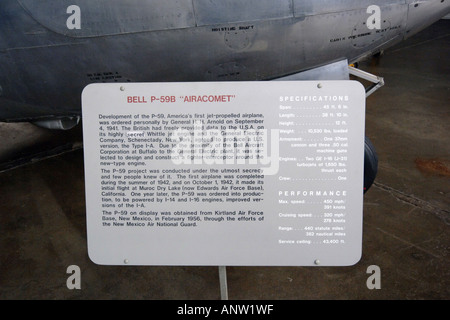 Bell P59 Airacomet the first USAF Jetplane at the Wright Patterson Air ...