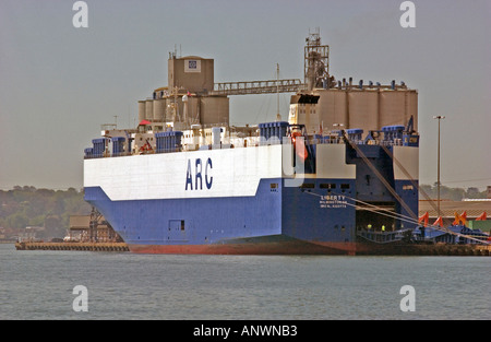 mv Liberty car carrier alongside in Southampton Stock Photo - Alamy