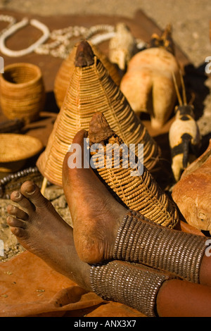 Namibia Africa artwork craft art native in Puros desert from Himba ...