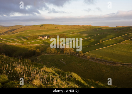View from High Wheeldon hill to Dove valley, near Earl Sterndale, Peak ...