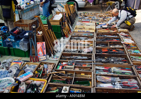 Hardware Tools being sold at Monthly Flea Market at Toji Temple, Kyoto ...