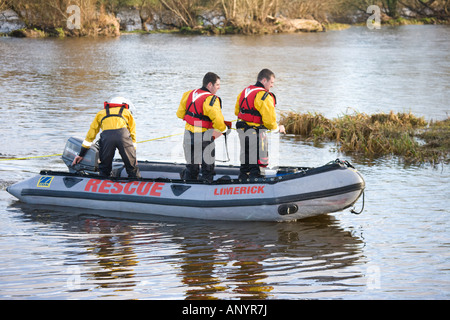 Limerick River Shannon water rescue boat Stock Photo - Alamy