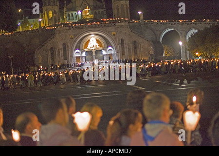 The Candlelight Procession in Lourdes, France Stock Photo - Alamy