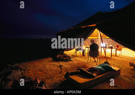 Boxing tent, Fred Brophys Boxing Team, Boulia, Simpson, Queensland ...