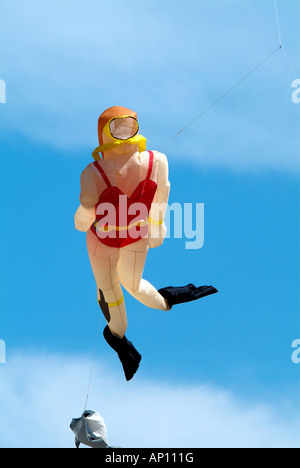 kite festival scuba diver snorkle face mask flipper black wet suite ...