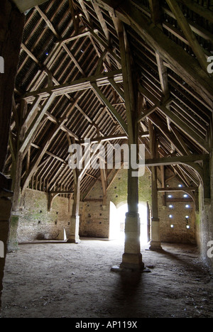 Tithe Barn Interior, 13th Century Monastic Medieval Building. Great ...