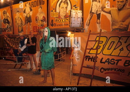 Fred Brophy and his boxing tent, Birdsville, Queensland, Australia ...