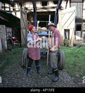 farmer couple arguing Stock Photo - Alamy