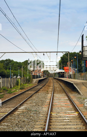 Tracks And Crossing Ingatestone Railway Station In Essex UK Stock Photo ...
