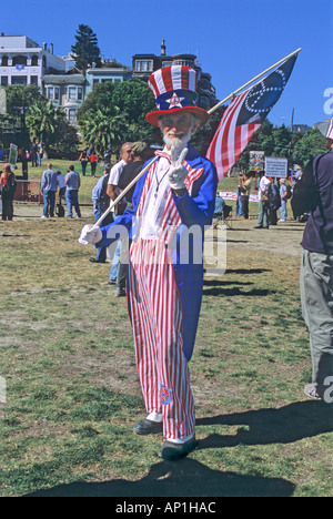 Uncle Sam at Protest Rally Demonstration at U.S. Capitol Building ...
