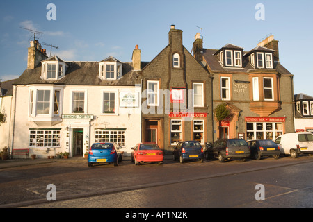 Moffat town centre Christmas lights decorations along the shops and in ...