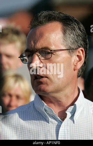 Sinn Fein MLA Gerry Kelly (Policing Board member, left) speaking to ...