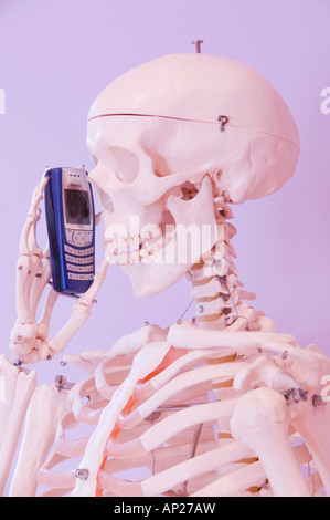 A human skeleton talking on a mobile phone Stock Photo - Alamy