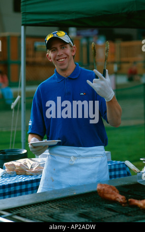 Cook cooking young man male job copyspace copy space outdoors Stock ...