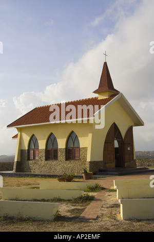Alto Vista Chapel, tourist attraction on the island of Aruba, Caribbean ...