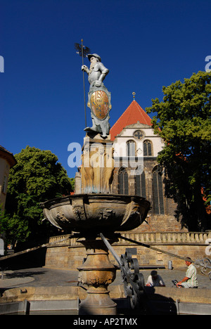 Fountain at the Bach Church in Arnstadt, Thuringia, Germany, Europe ...