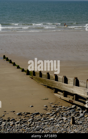 wooden groyne on the beach in Vlissingen, Zeeland, Netherlands Stock ...