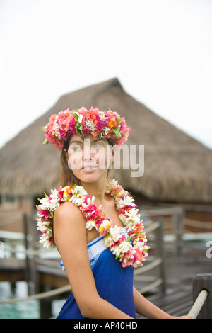 Tahitian Girl, Moorea Island, Society Islands, French Polynesia, South ...