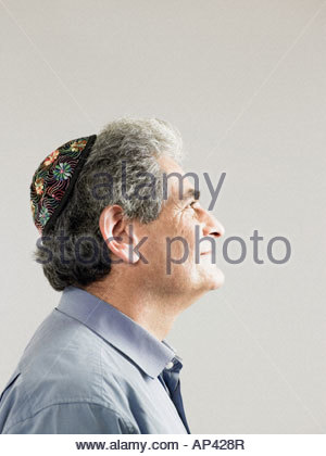 A Jewish man wearing a kippah Stock Photo: 88902140 - Alamy