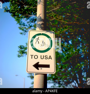 Parks Canada sign for directional green arrow signs at Signal Hill ...