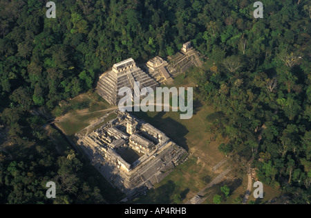 Mexico Chiapas province Palenque Aerial view Stock Photo - Alamy